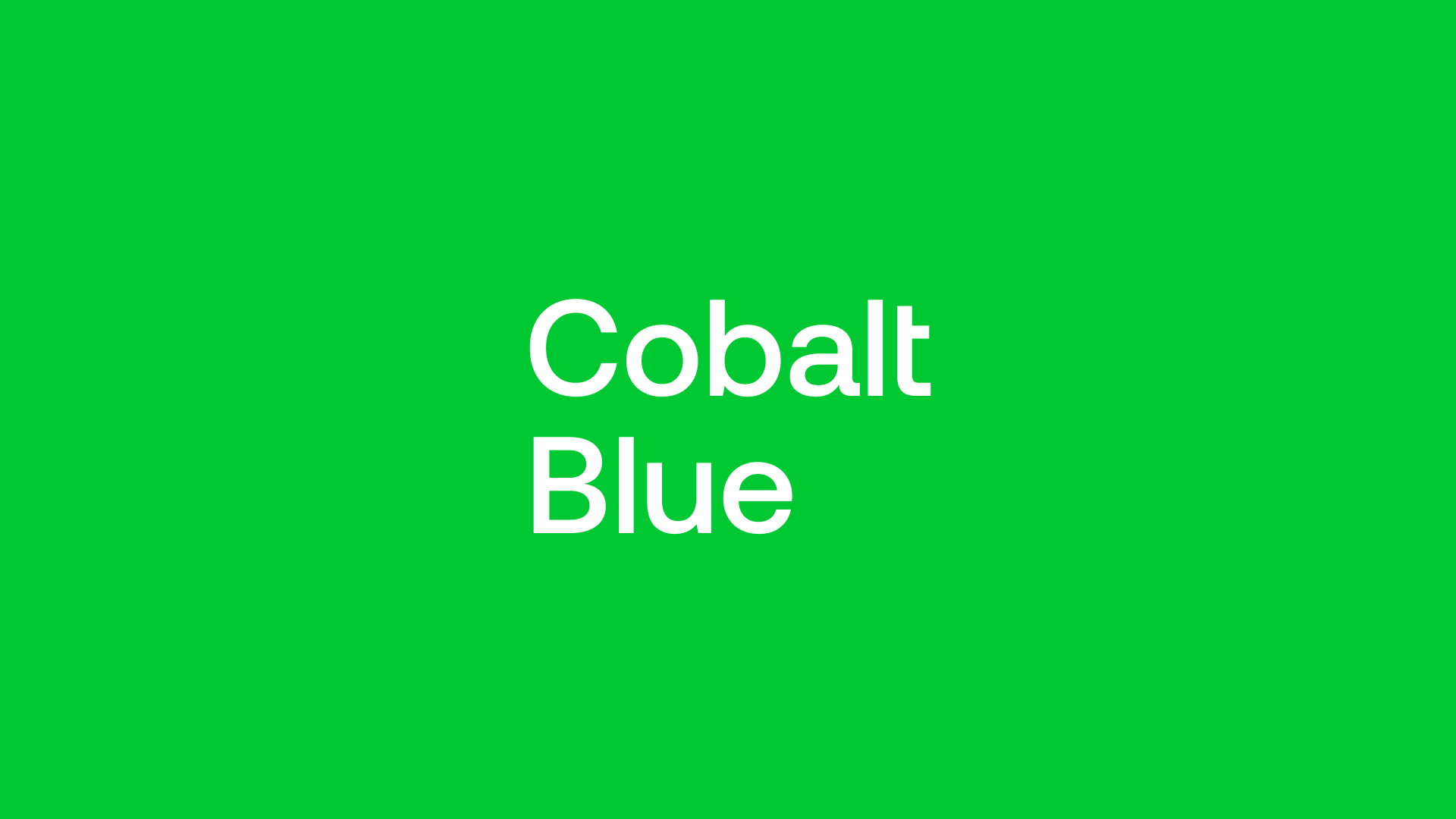 Pantone Cobalt Blue